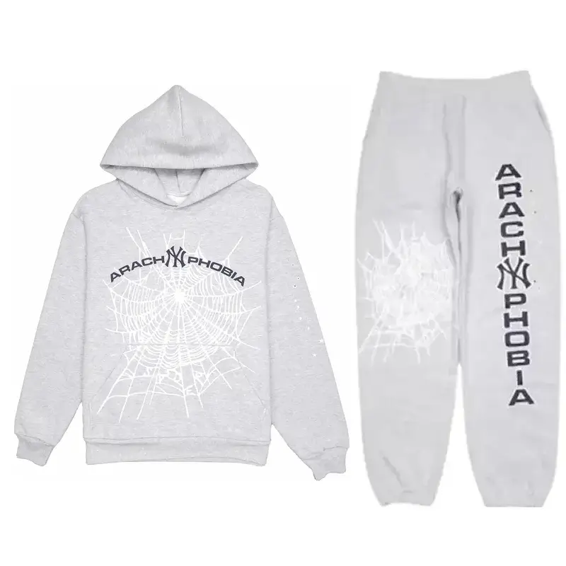 Sp5der Arach NY Phobia Sweatsuit Ash Grey – Premium Streetwear ...